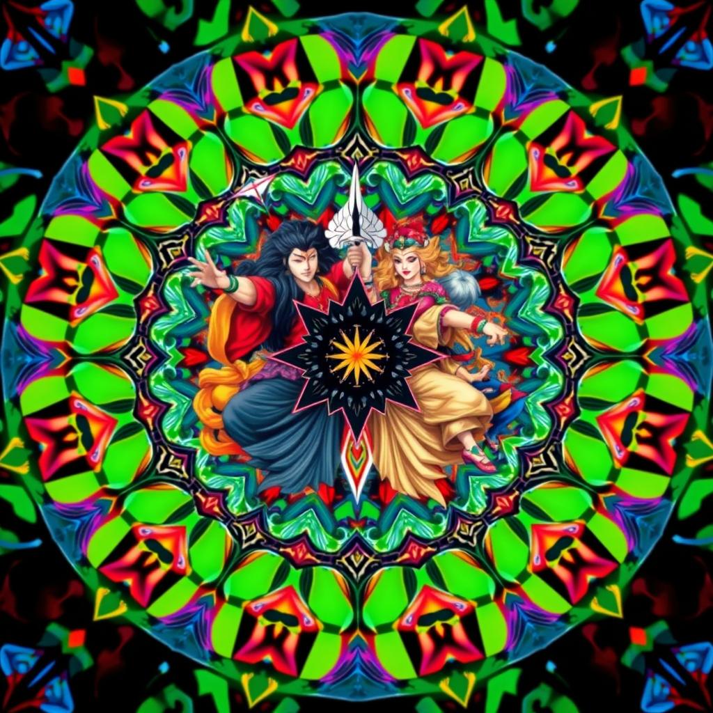 Legendary Figures in Kaleidoscope: A Vibrant Fusion of Cultures