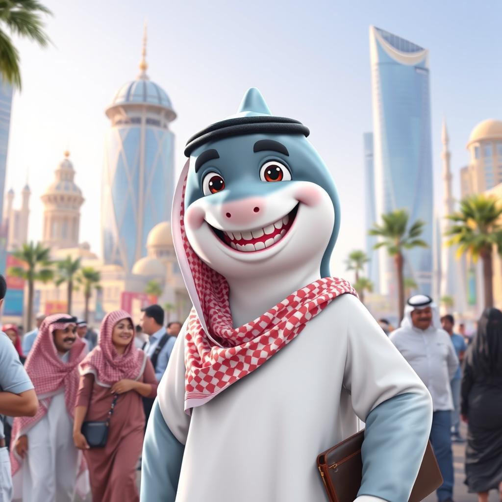 Meet the Charming Human-Shark Hybrid in Saudi Arabia's Bustling Cityscape