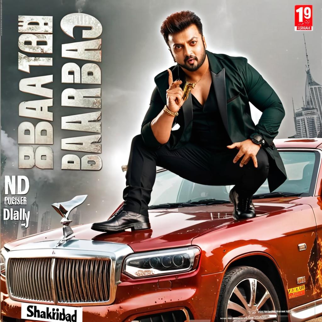 Dramatic Movie Poster Design for 'BOBBARD' - An Action-Packed Experience