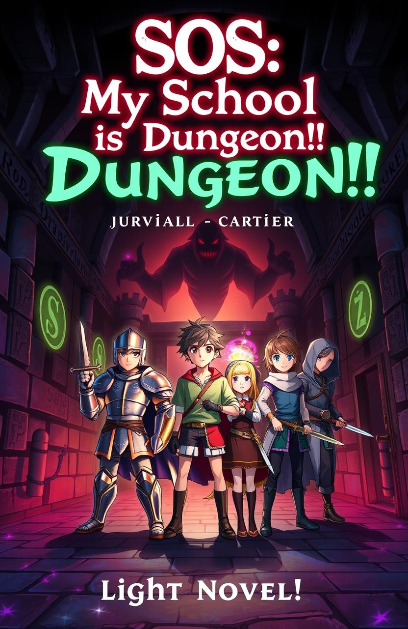 Enthralling Book Cover Design for 'SOS: My School is a Dungeon!!'
