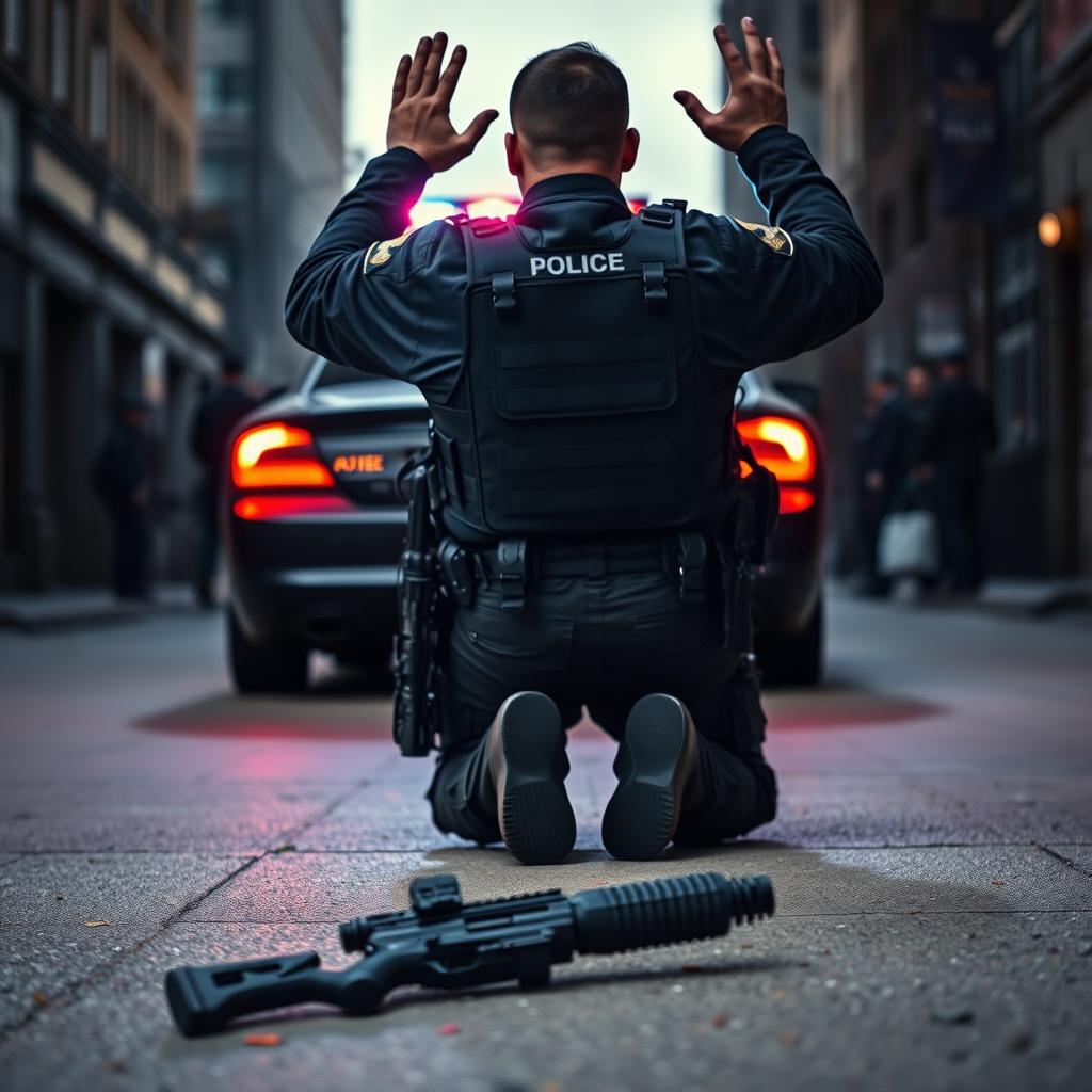 Tactical Policeman Surrendering: A Powerful Moment