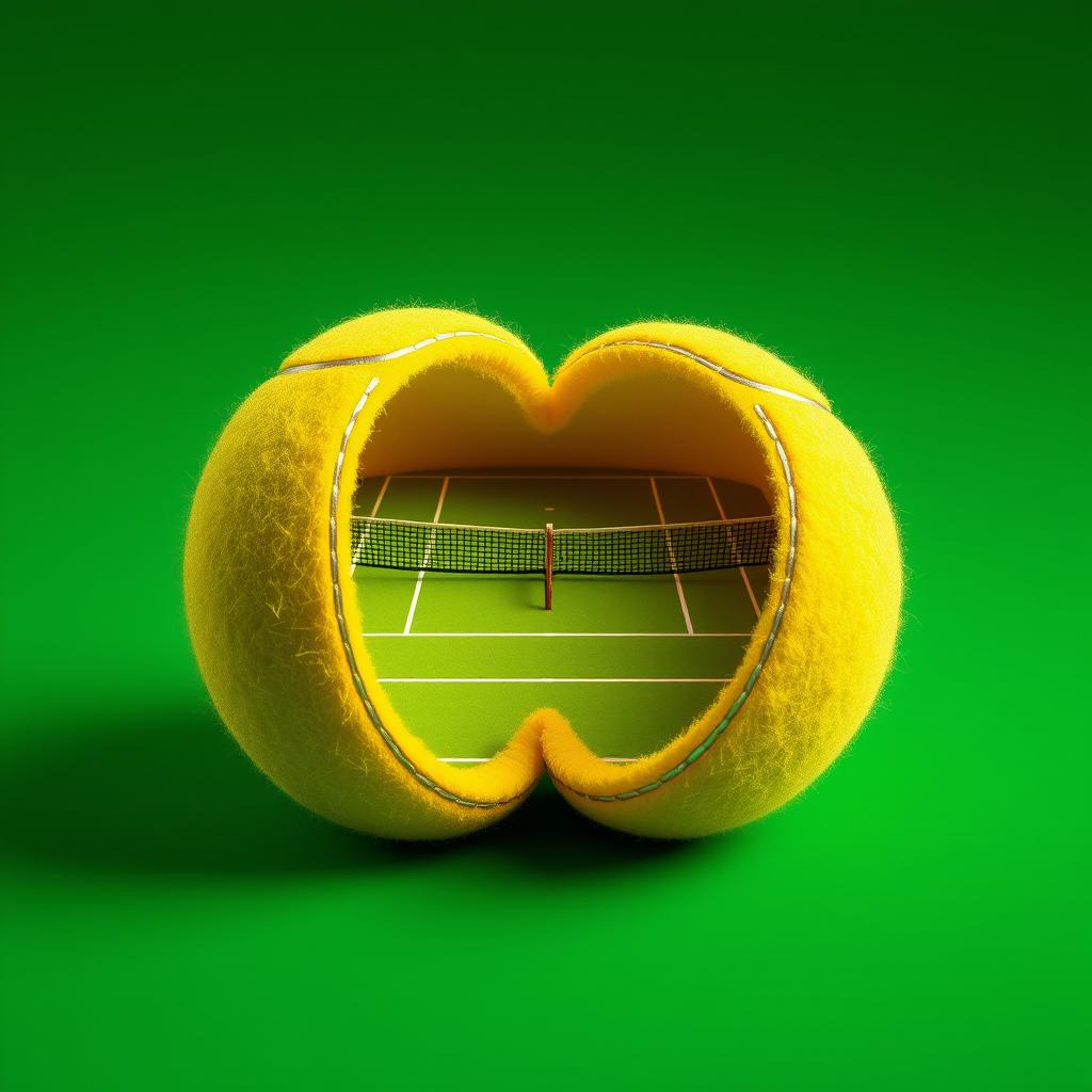 Hyper-Realistic Tennis Ball Design with Hidden Court | Idyllic Ideas
