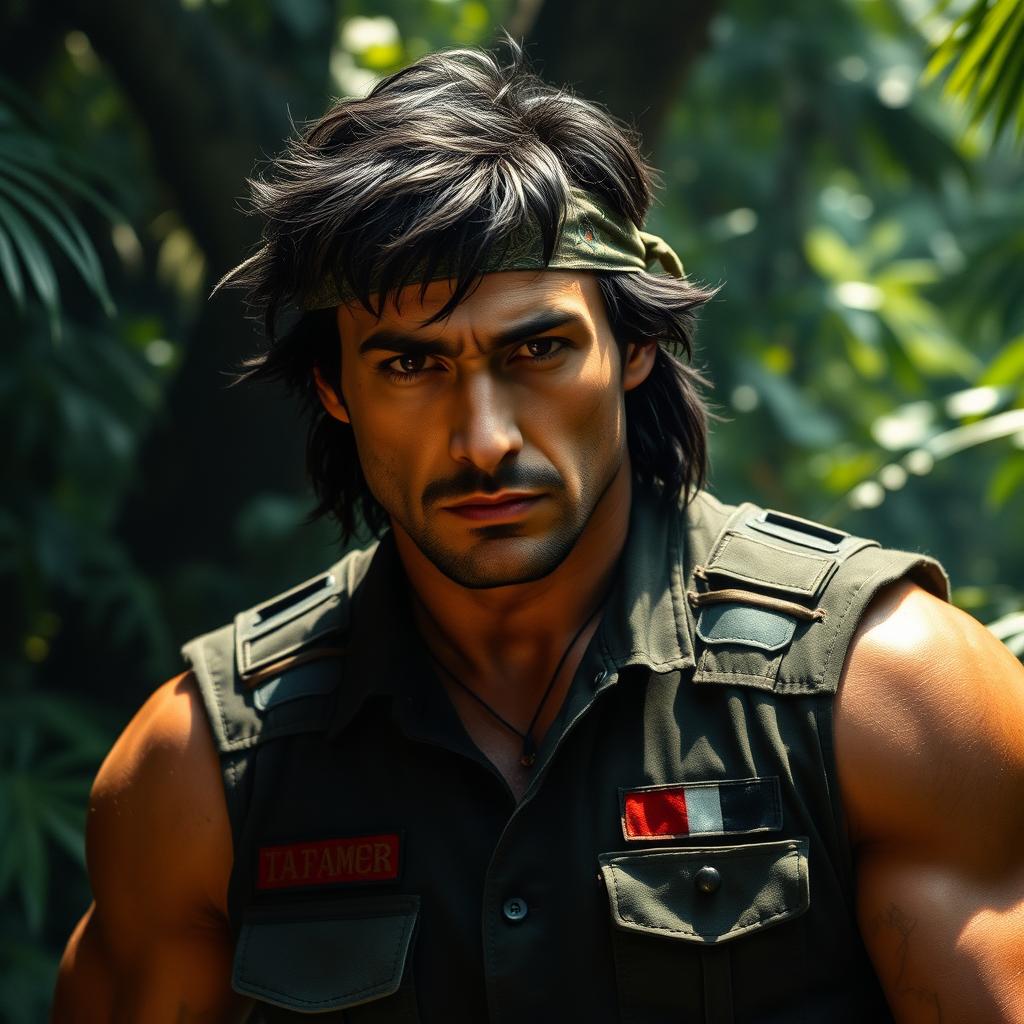 Rugged Warrior Profile Picture: John Rambo Inspired Image Creation