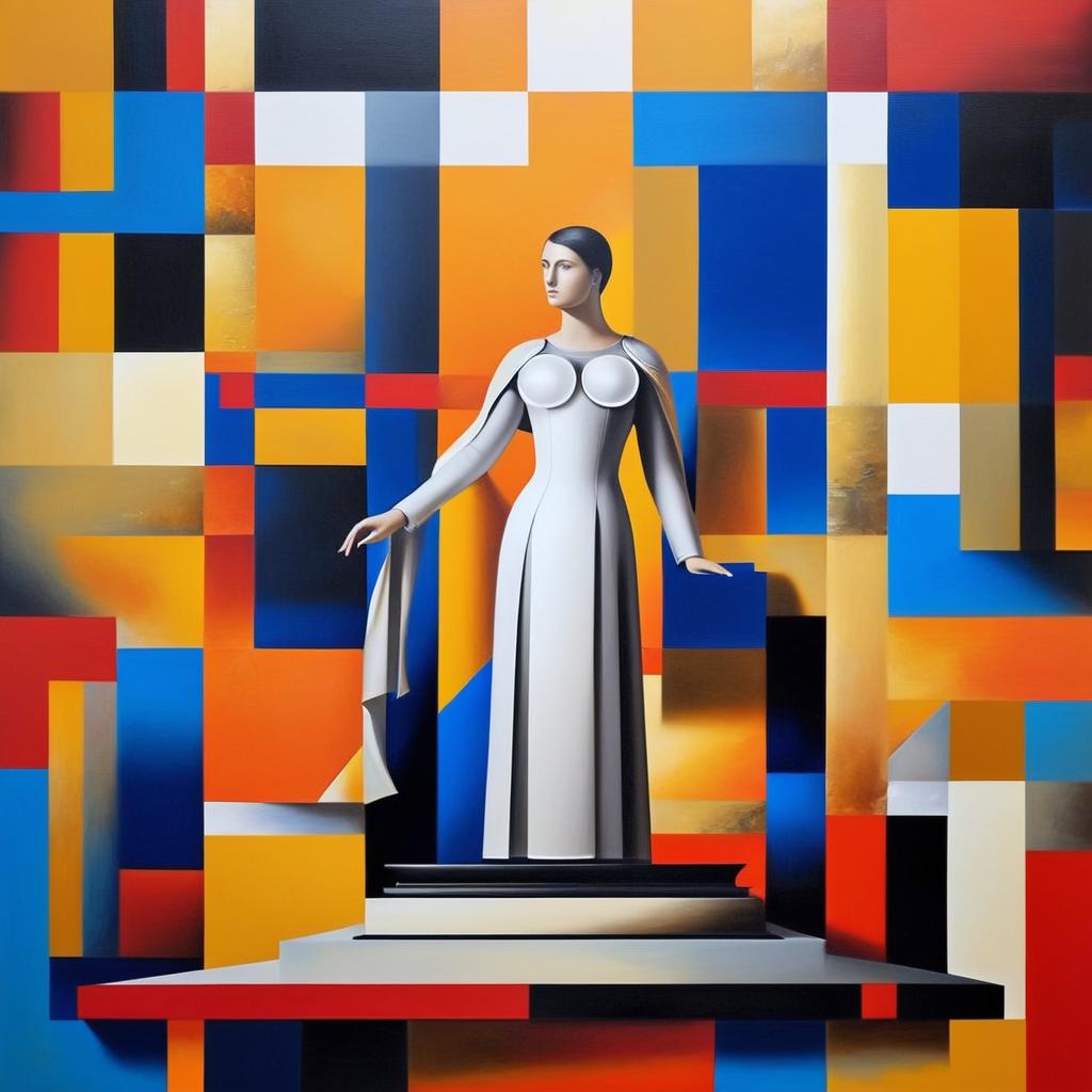 Renaissance Meets Modern: Abstract Woman Statue Art