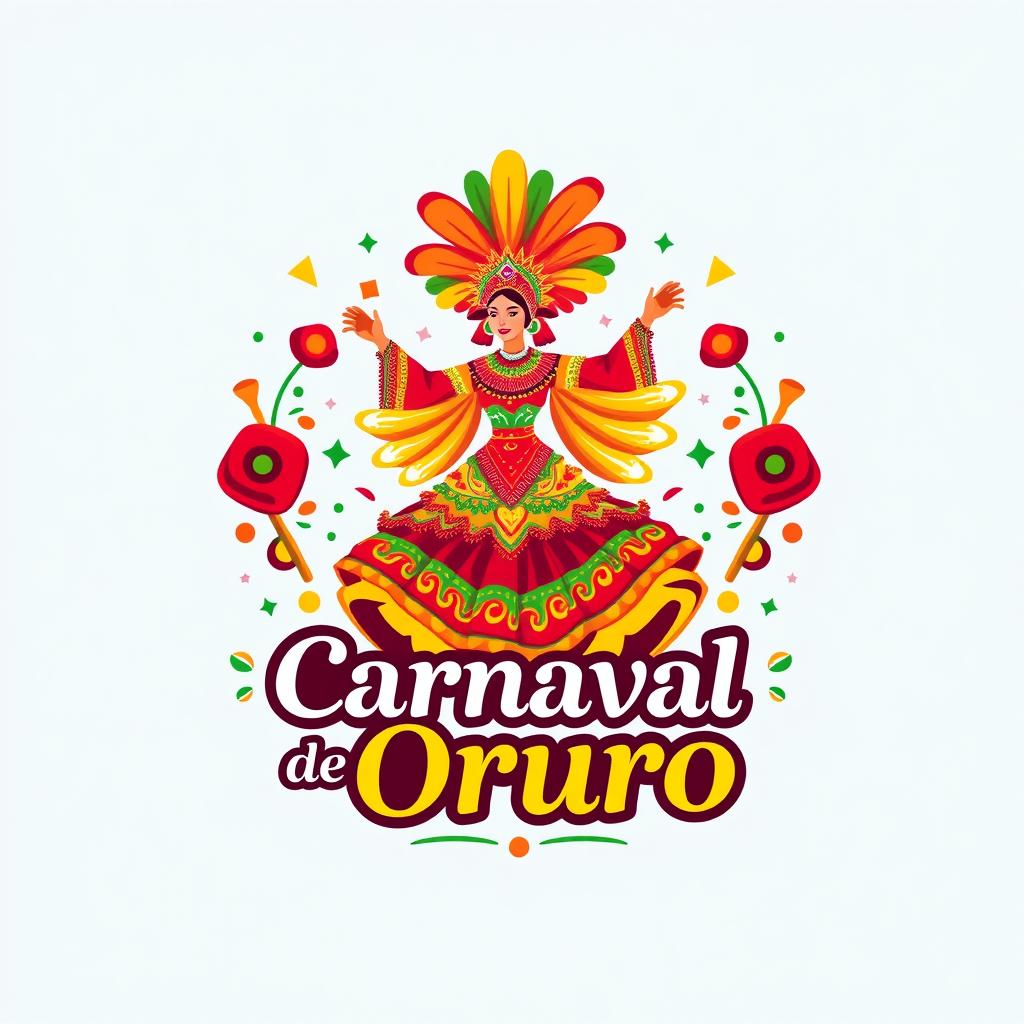 Vibrant Oruro Carnival Logo & Diablada Dance Imagery | Celebrate ...