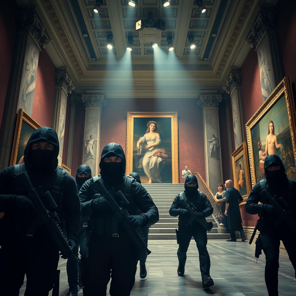 High-Stakes Heist: A Cinematic Art Museum Chase