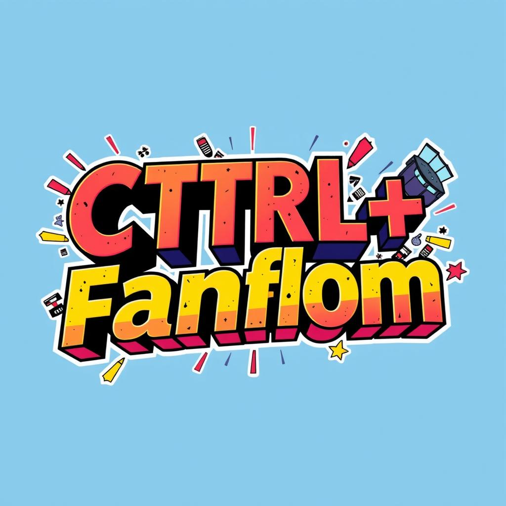 CTRL+Fandom Typography Design: A Cinematic Blend of 2000s Pop Culture