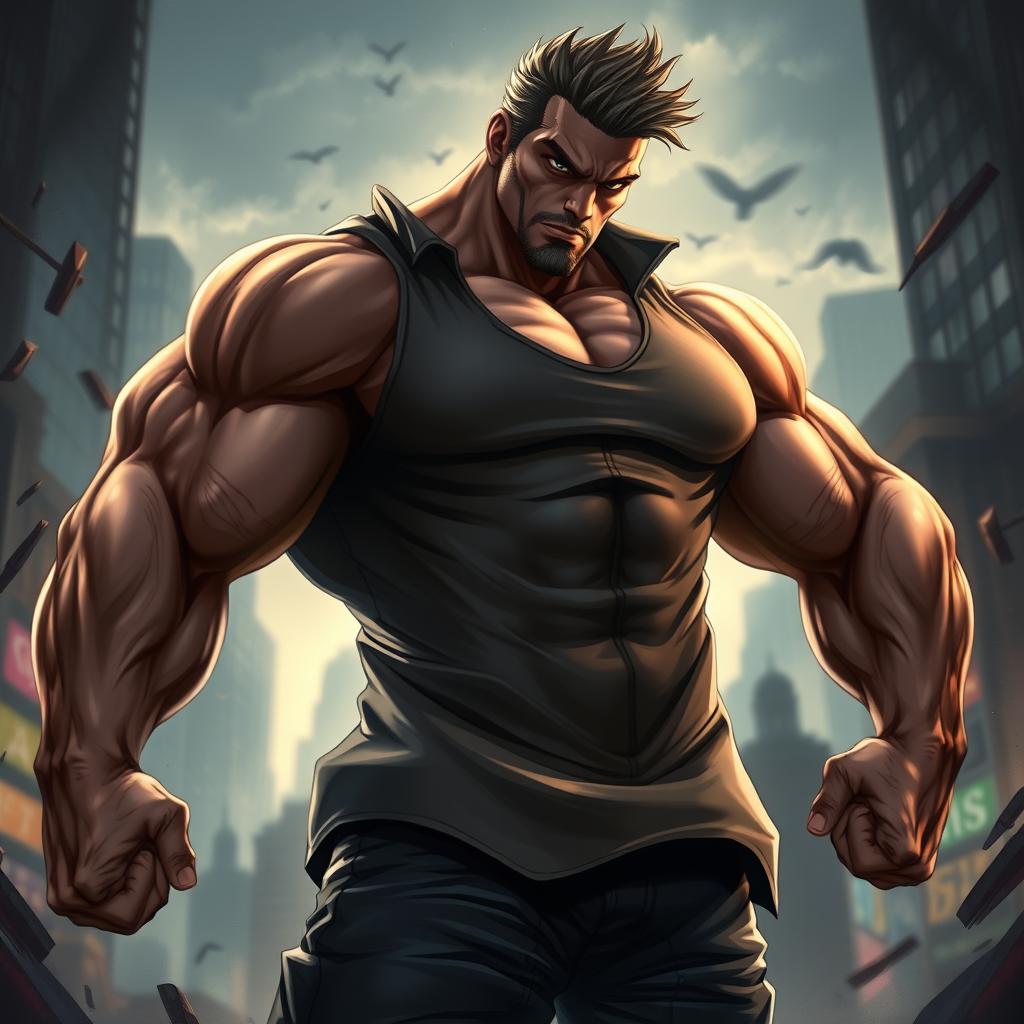 Dynamic Urban Muscle: Capturing Strength in AI Imagery