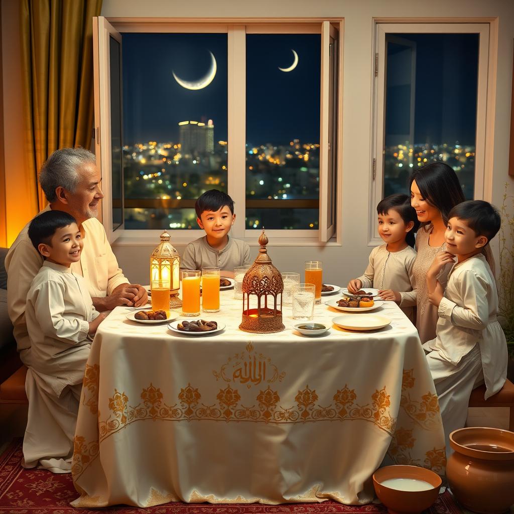 Celebrate Ramadan: A Heartwarming Family Breakfast Scene