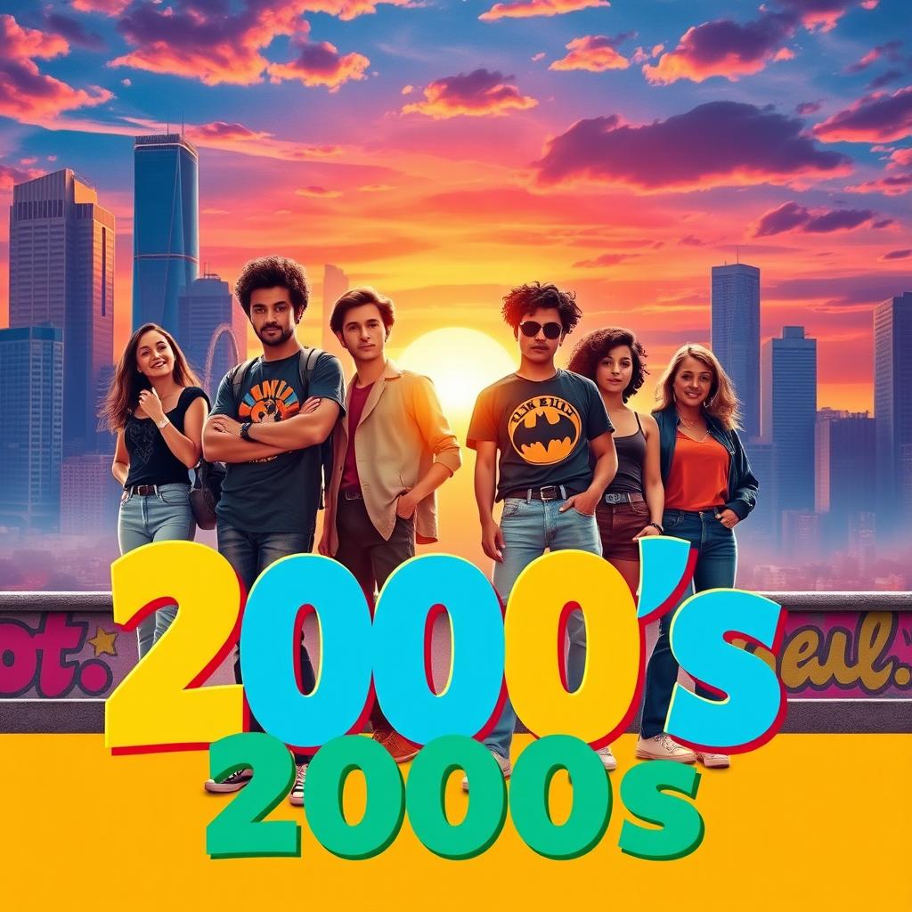 Nostalgic 2000s Movie Poster: Adventure Awaits