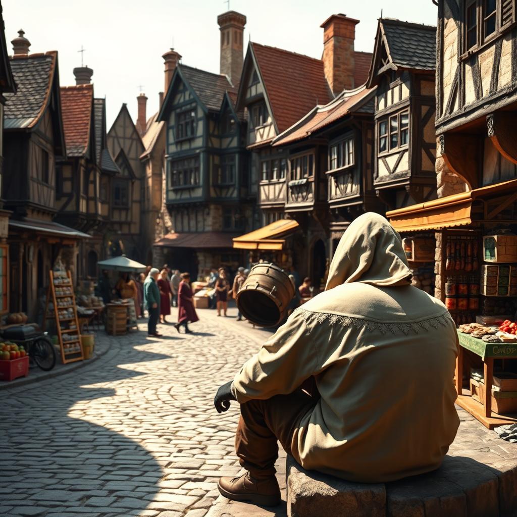 Step Back in Time: Vibrant Medieval Market Scene
