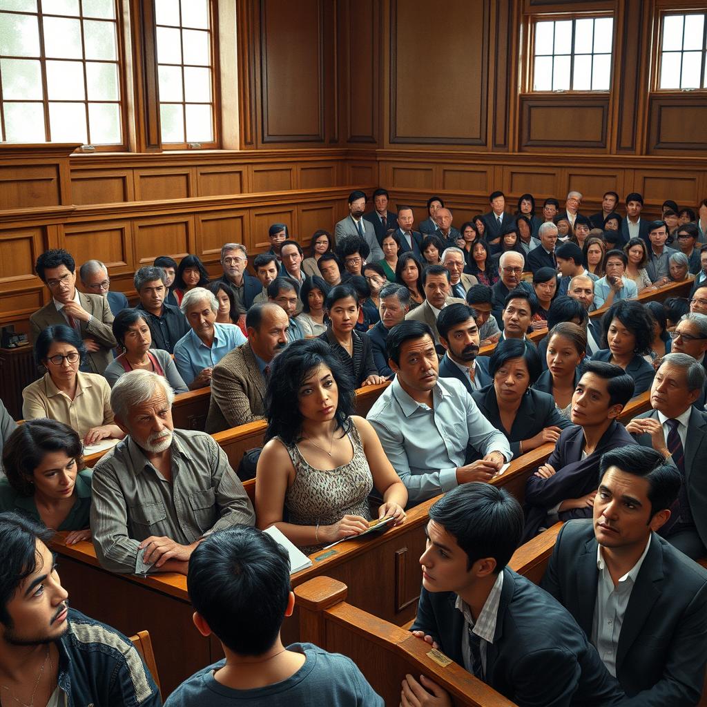 In the Heart of Justice: A Jury's Focus in Courtroom Drama