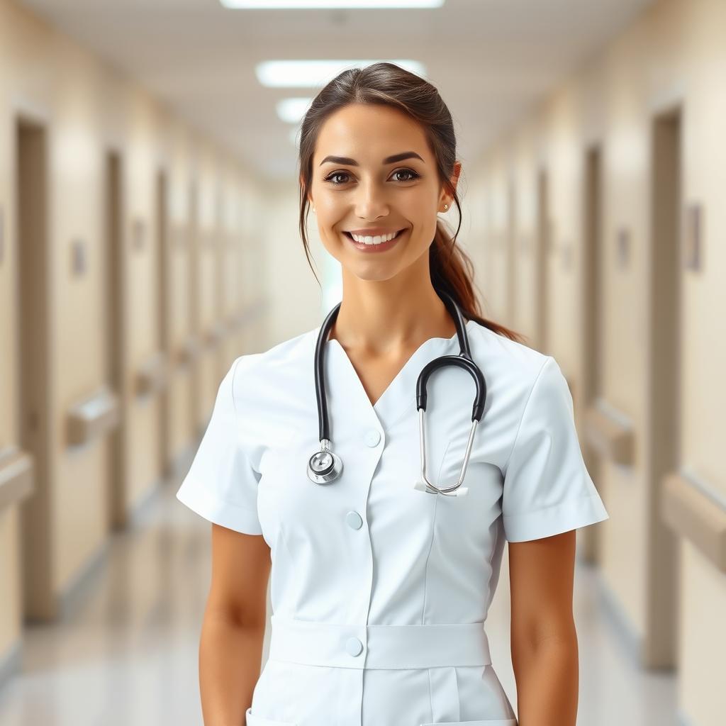 Professional Nurse in Classic Uniform: Care and Compassion