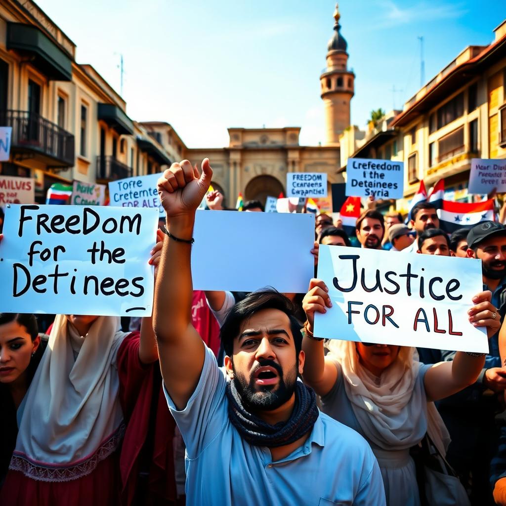 Powerful Scene of Unity and Resilience in Syrian Protests