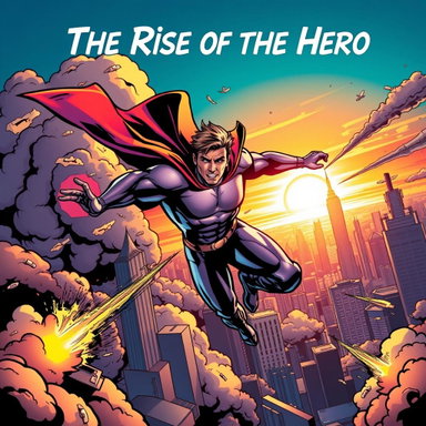 Dynamic Comic Book Cover: The Rise of the Hero