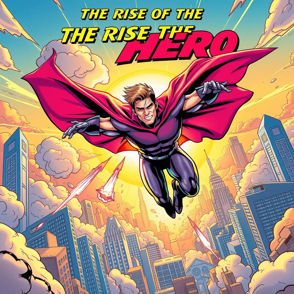 Dynamic Comic Book Cover: The Rise of the Hero