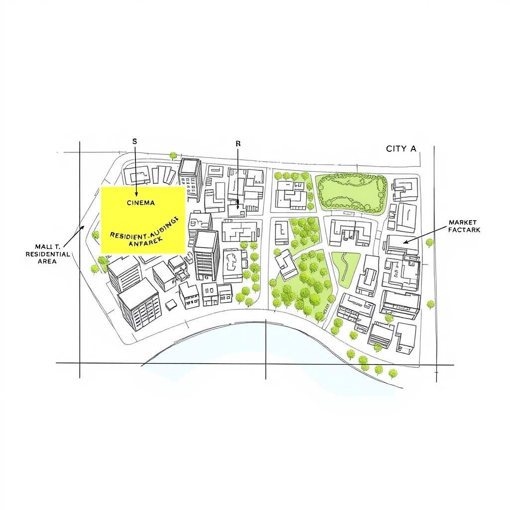Urban Planning Sketch for City A: A Vision for Community Spaces