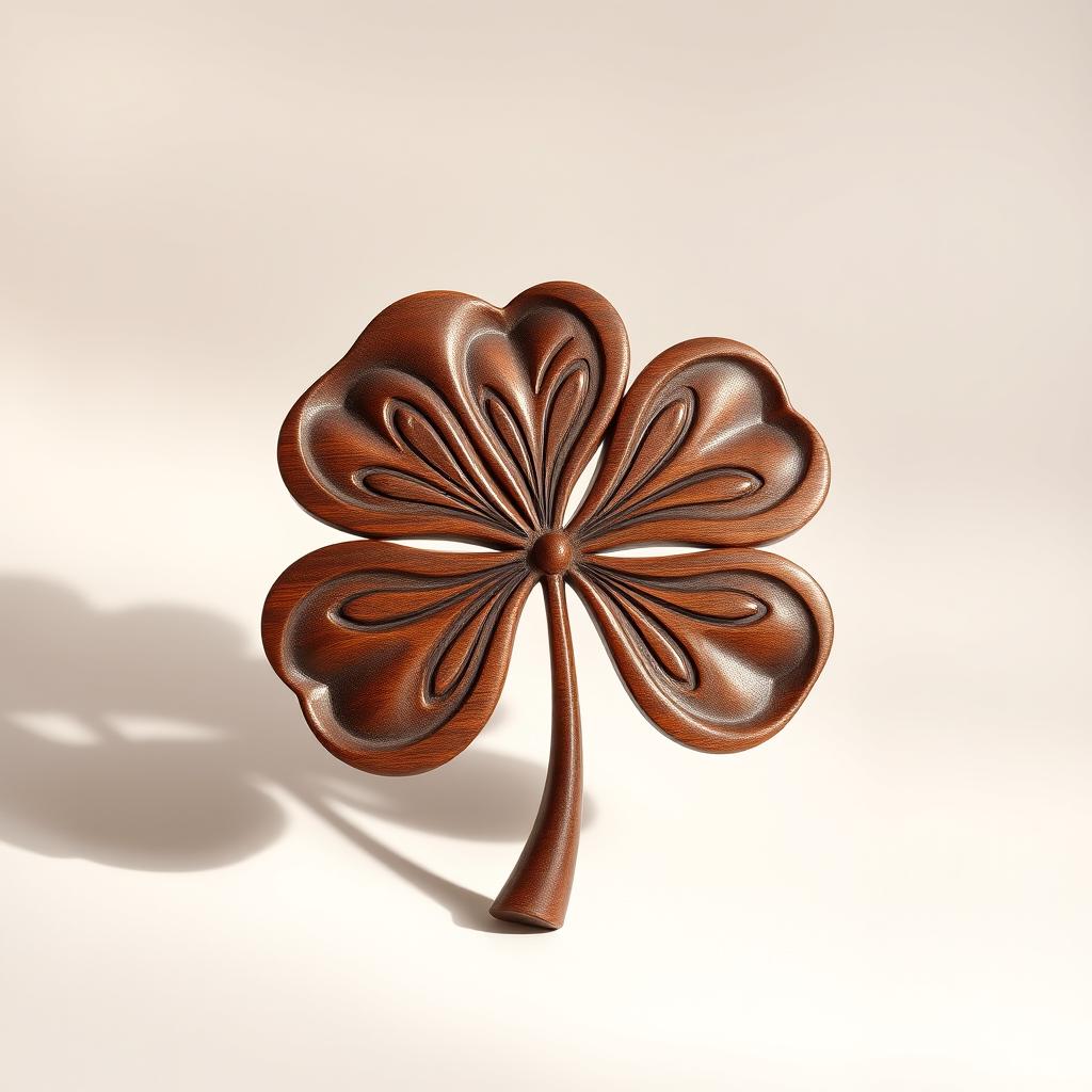 Exquisite Clover Leaf Carving: A Blend of Art and Nature