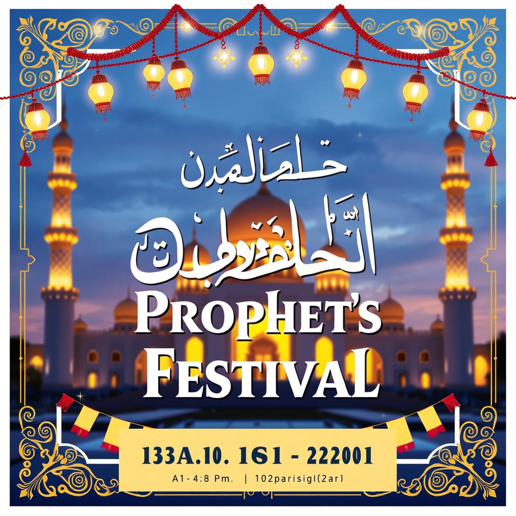 Vibrant Quran and the Prophet's Festival Poster Design