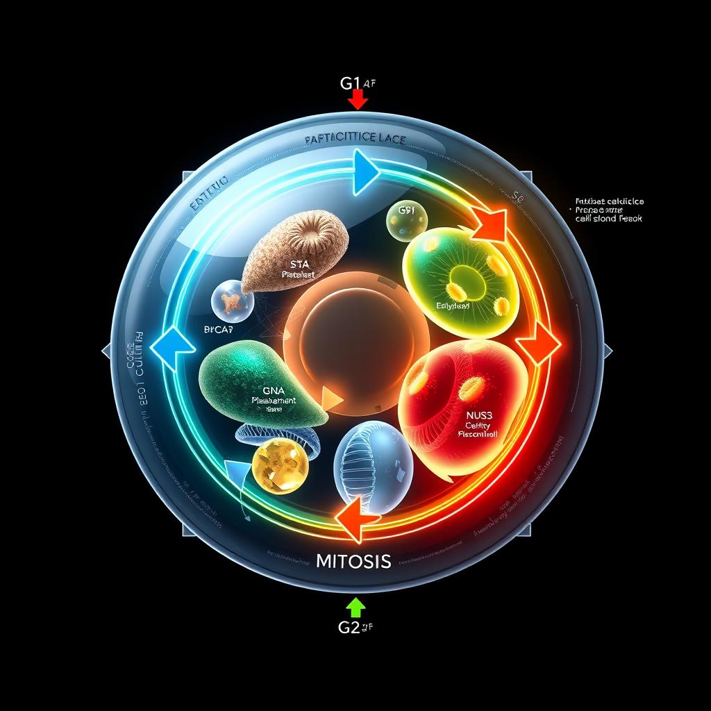 Stunning 3D Scientific Illustration of the Eukaryotic Cell Cycle