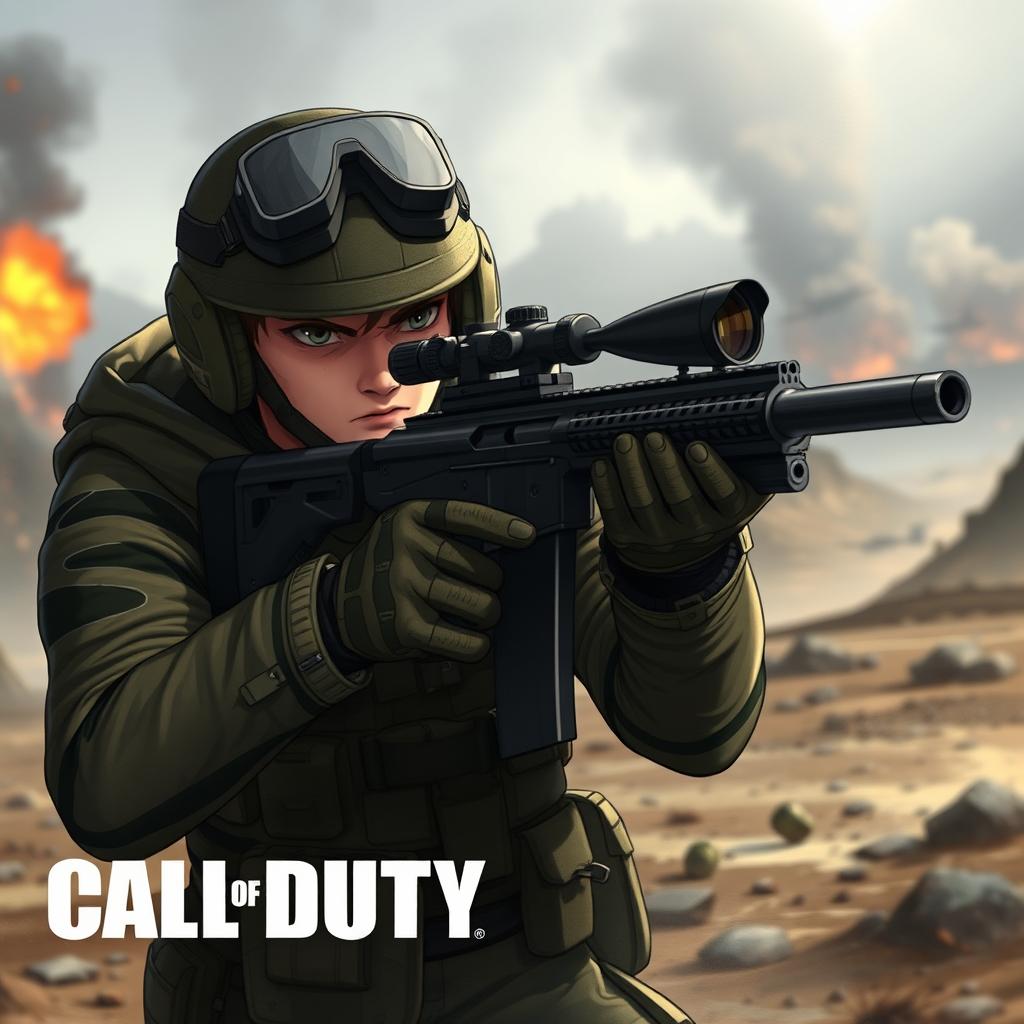 Epic Call of Duty Mobile Character Artwork - Tactical Sniper in Action