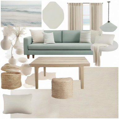 Serene Coastal Sand-Inspired Interior Design Mood Board