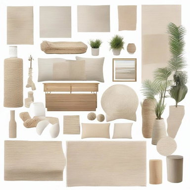 Serene Coastal Sand-Inspired Interior Design Mood Board
