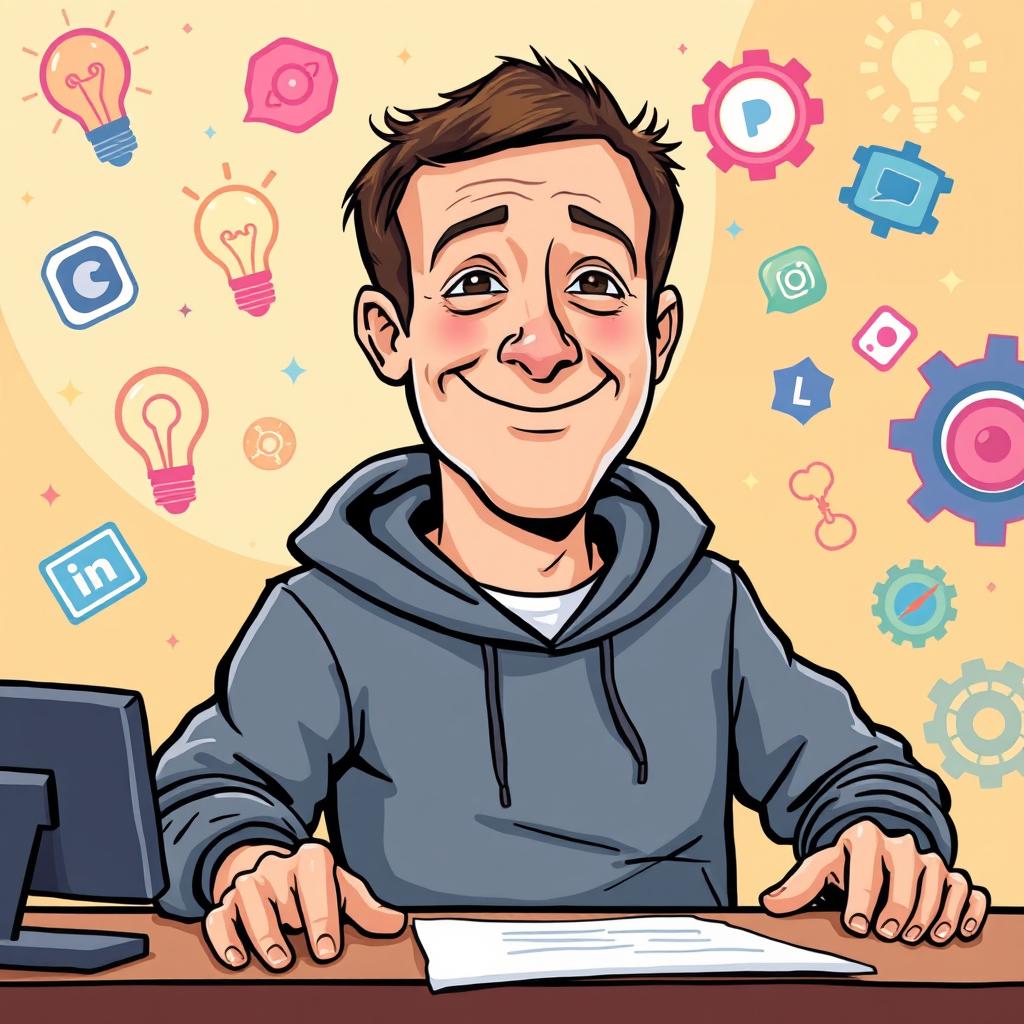 Whimsical Caricatures of Tech Giants: Zuckerberg & Musk in Humor and ...