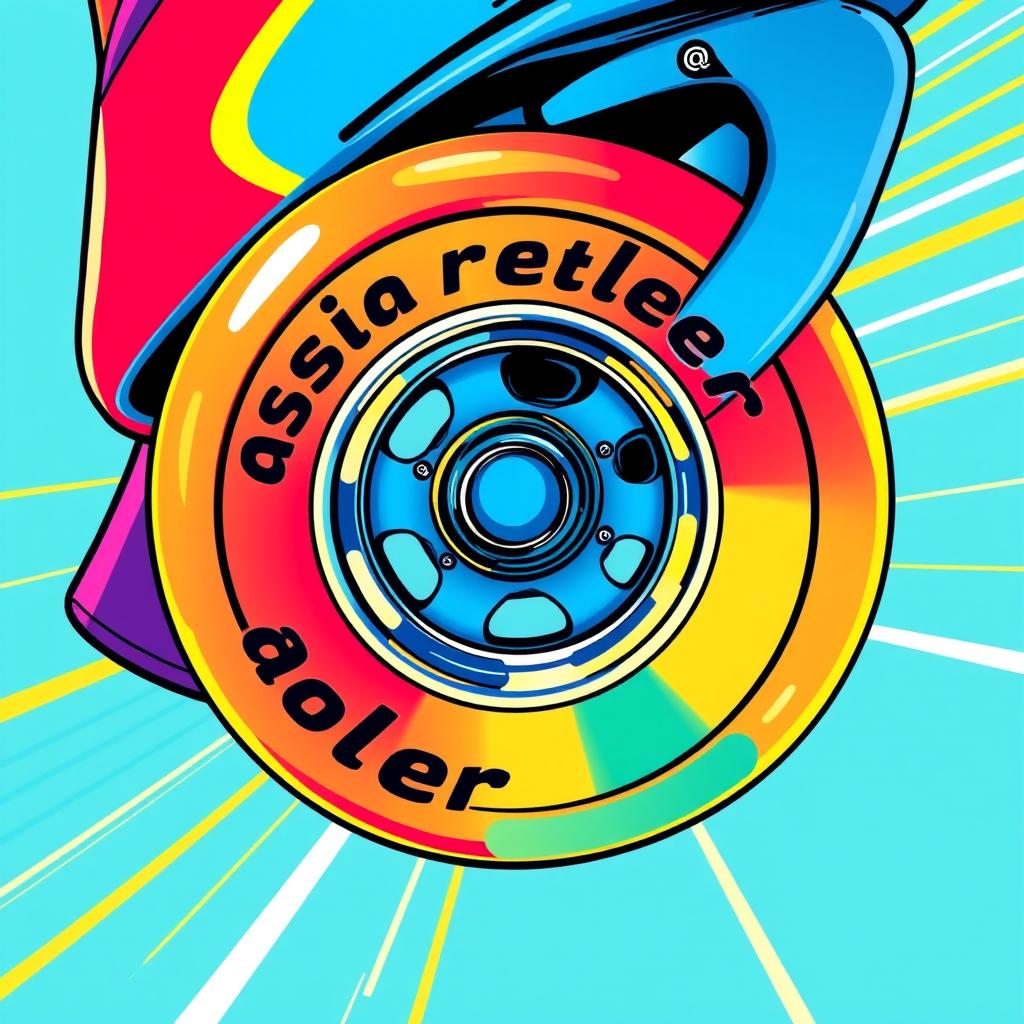 Vibrant Illustration of Roller Skate Wheel - Asia Roller Star