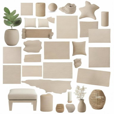 Serene Coastal Sand-Inspired Interior Design Mood Board