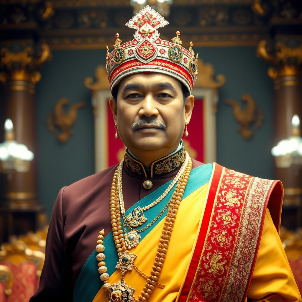 Regal Portrait of King Gyanendra Shah of Nepal | Idyllic AI Art