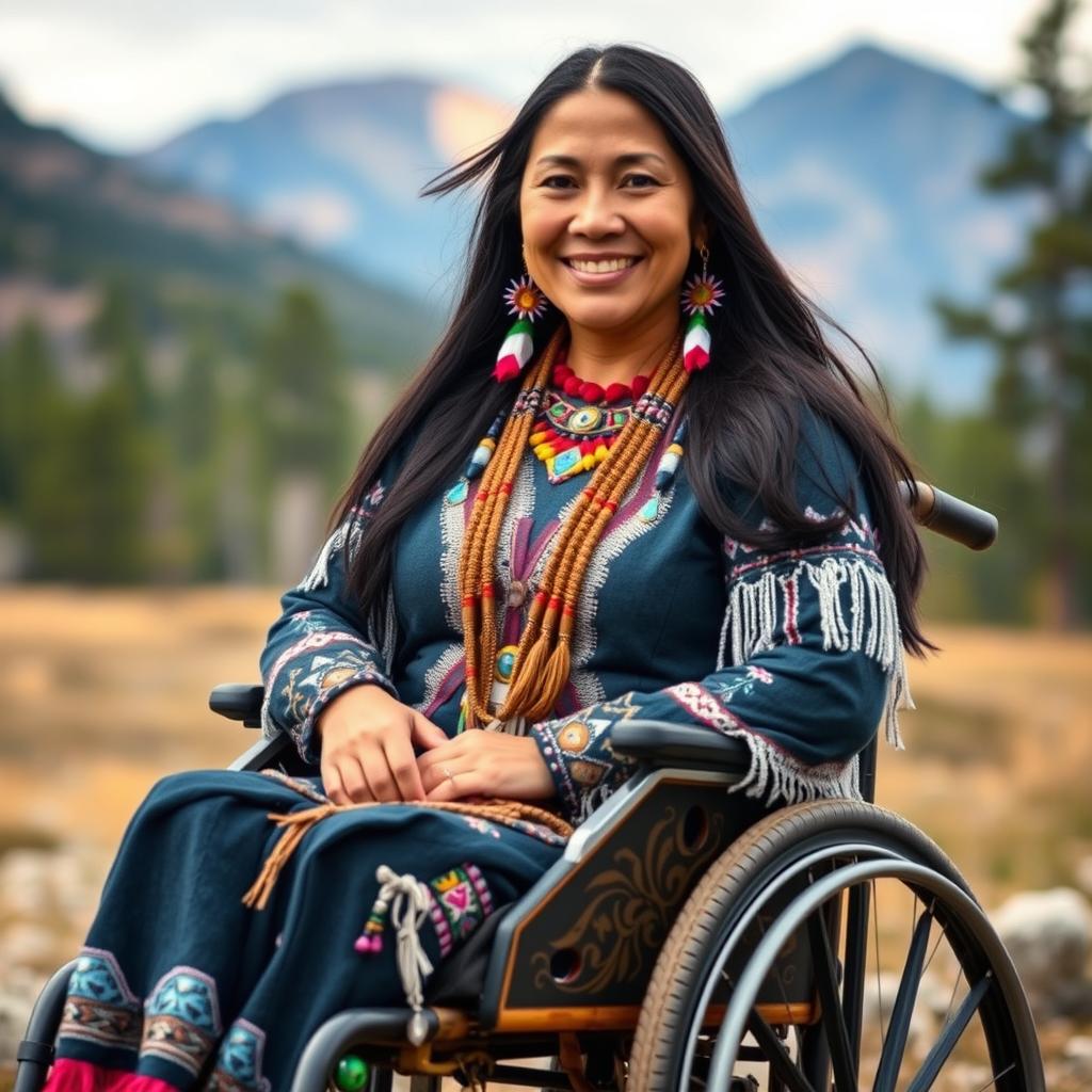 Empowerment Through Heritage: A Native American Woman in Nature