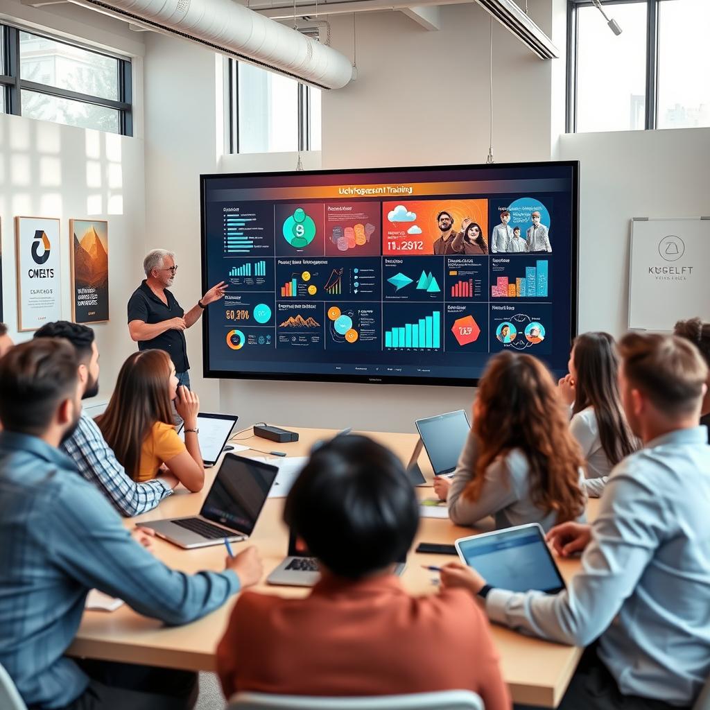 Modern Conference Room Setup for Engaging Multimedia Presentations