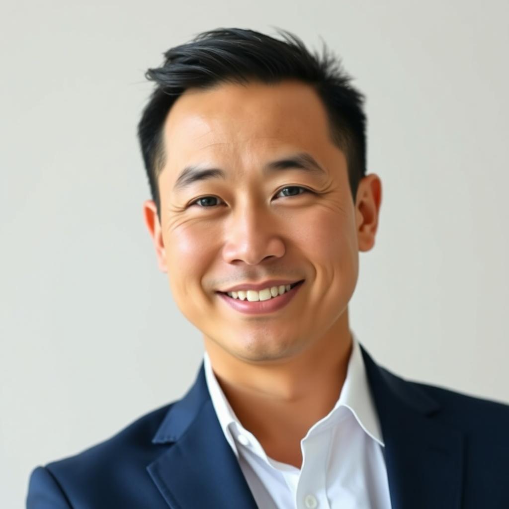 Professional Headshot for CV | Confident Asian Male in Tailored Suit