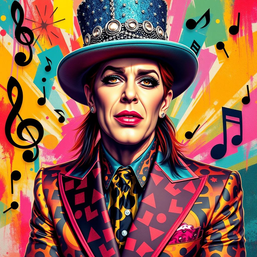 Vibrant AI Art of Boy George: 80s Icon Reimagined