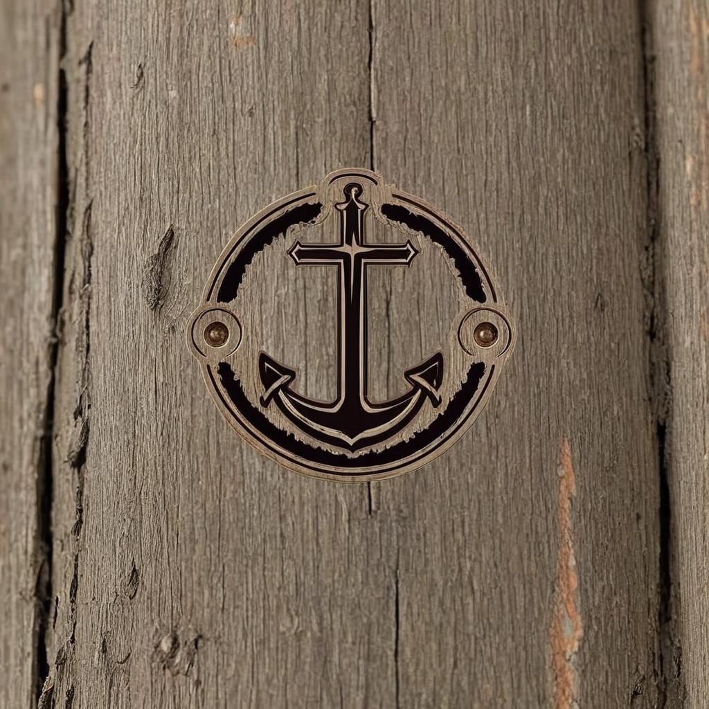 Intricate Tree Trunk Carving: A Smiling Face & Sword Design