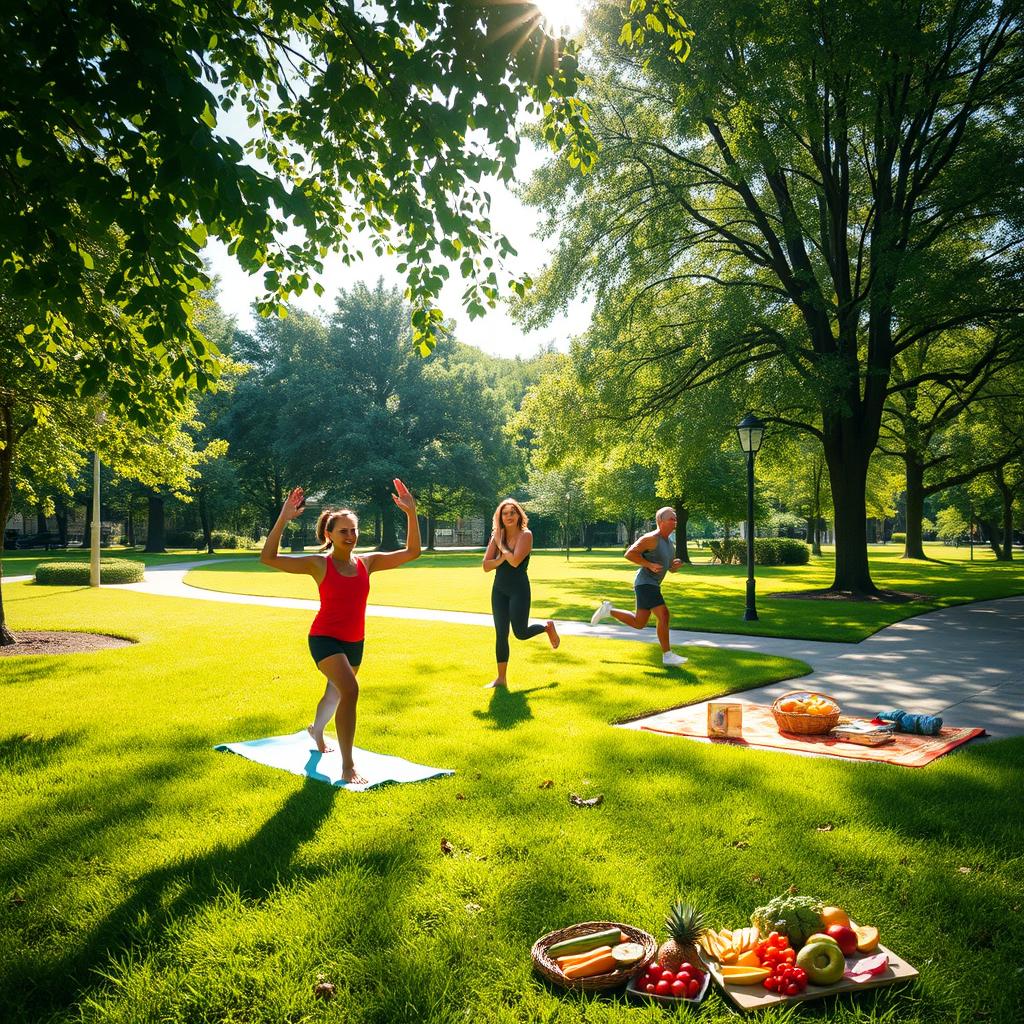 Embrace Wellness: A Vibrant Health Scene in Nature