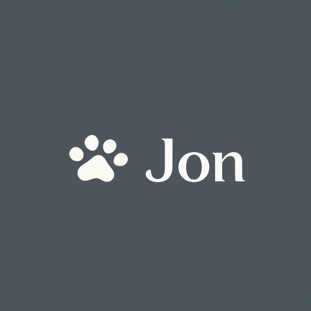 Minimalist Logo Design for Pet Store 'Jon' | Modern & Elegant