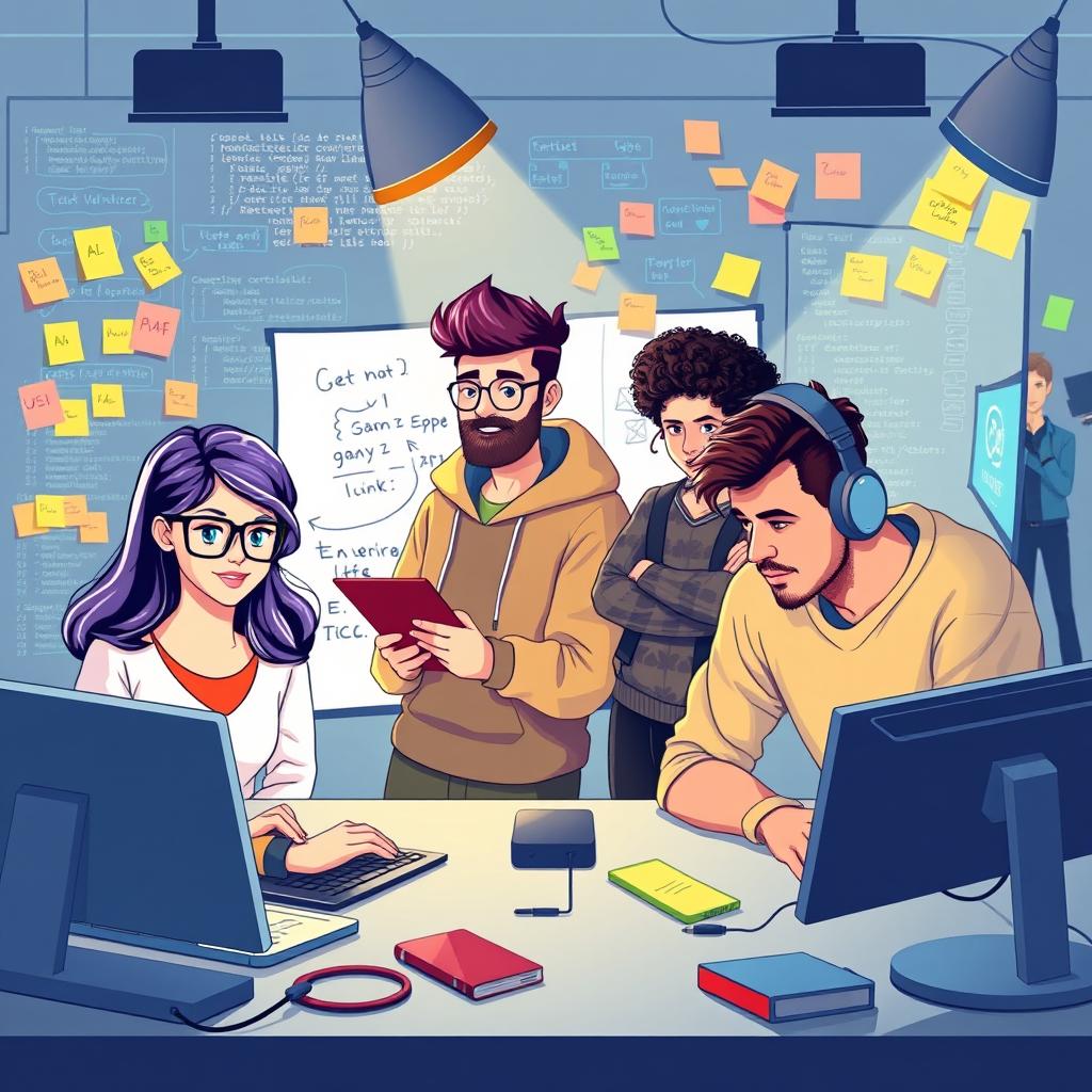 Creative Digital Illustration for Programmer Group Profile Picture