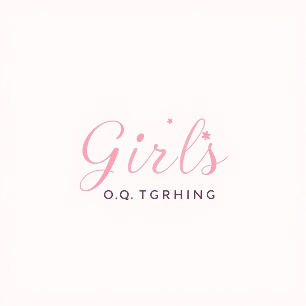 Stylish Minimalist Logo Design for Girls' Clothing Brand