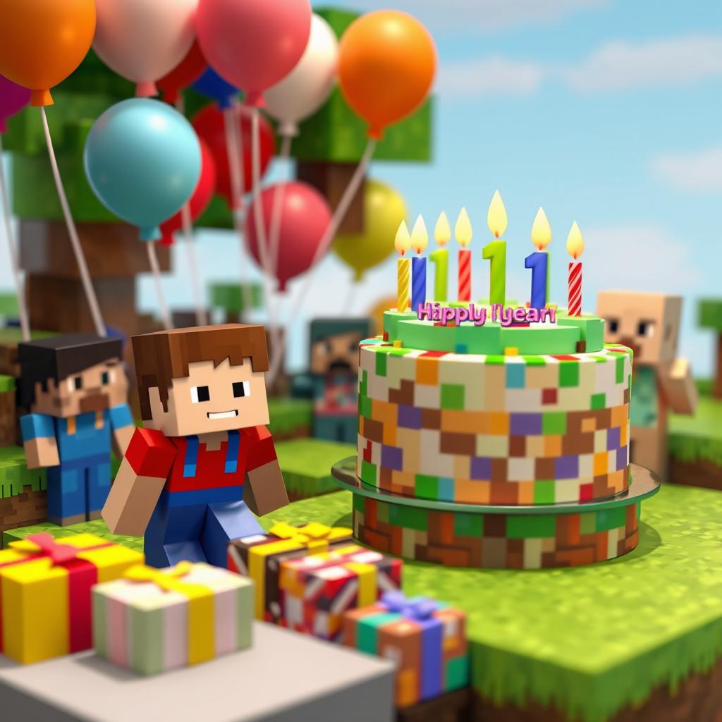Celebrate a Colorful Minecraft Birthday Party in 3D