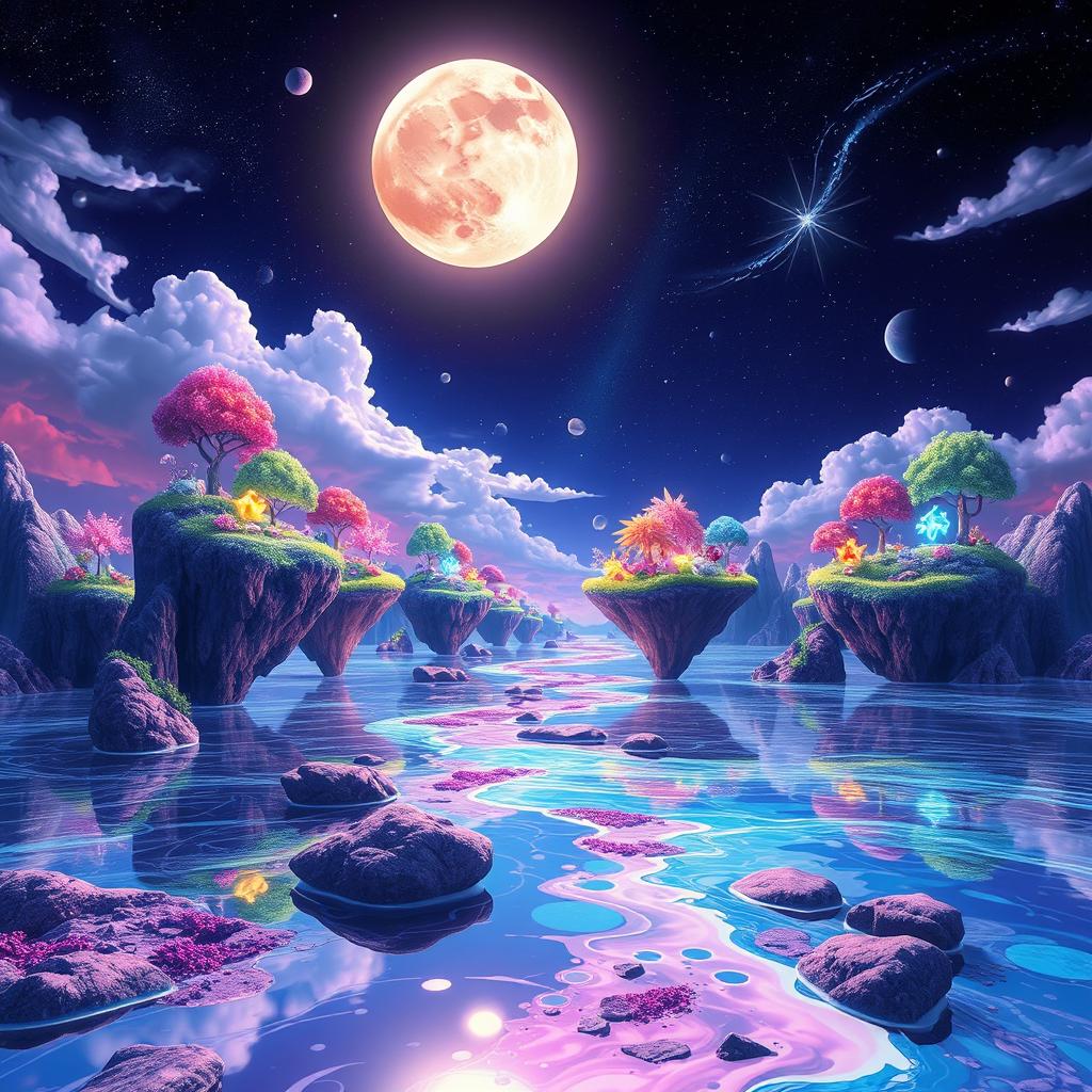 Enchanting Abstract Dreamscape: A Surreal Visual Experience