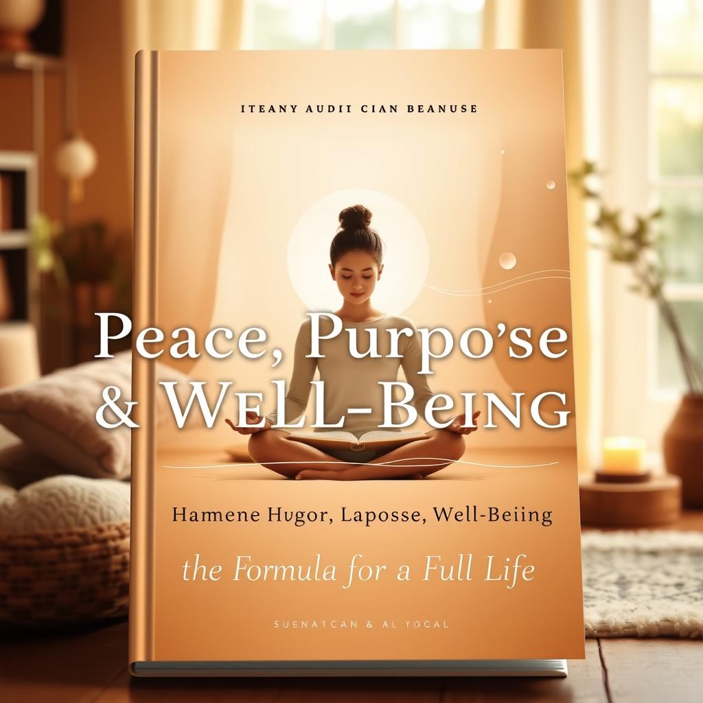Beautifully Designed Book Cover for 'Peace, Purpose, and Well-Being'