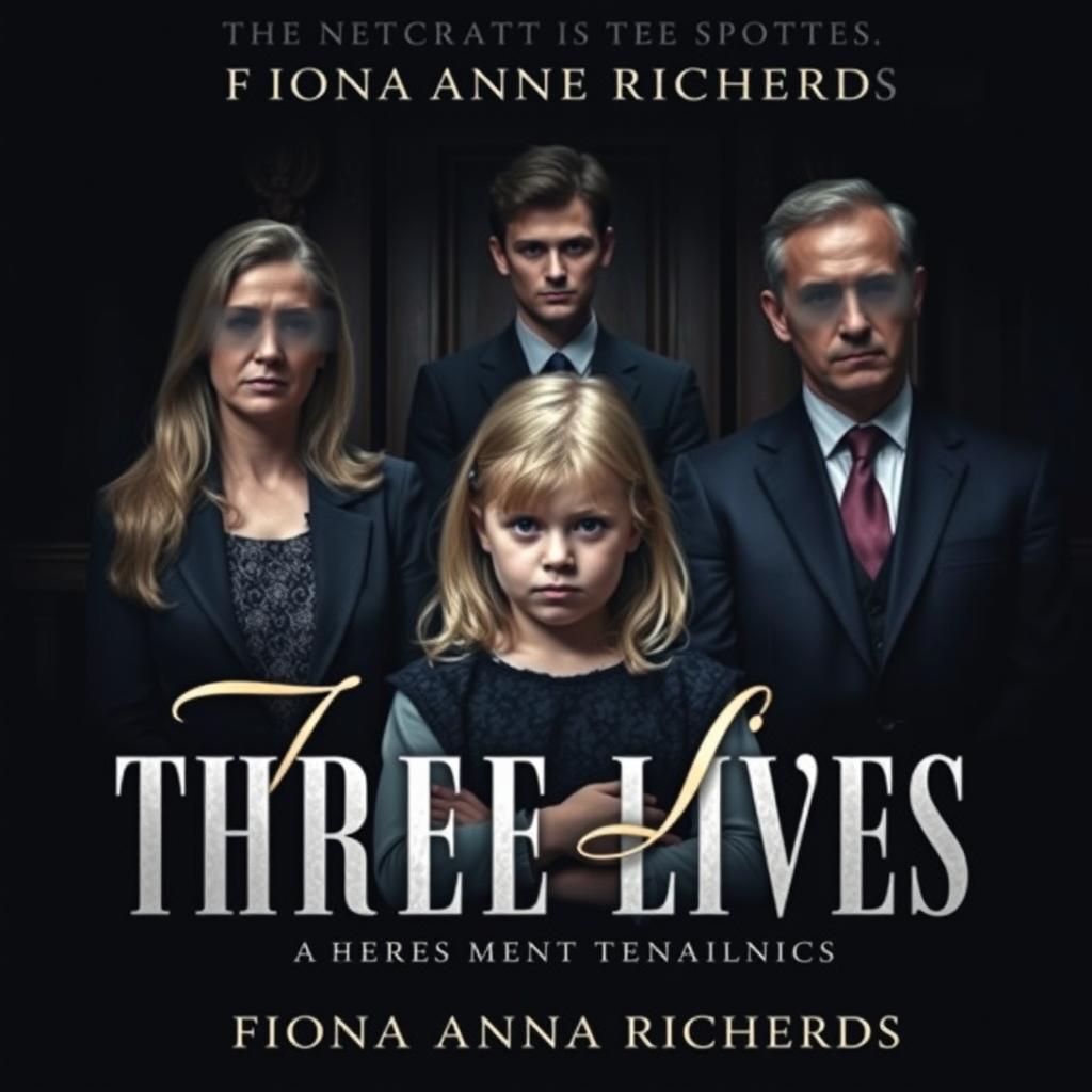 Three Lives Book Cover | A Tense Dramatic Design by Fiona Anna Richards