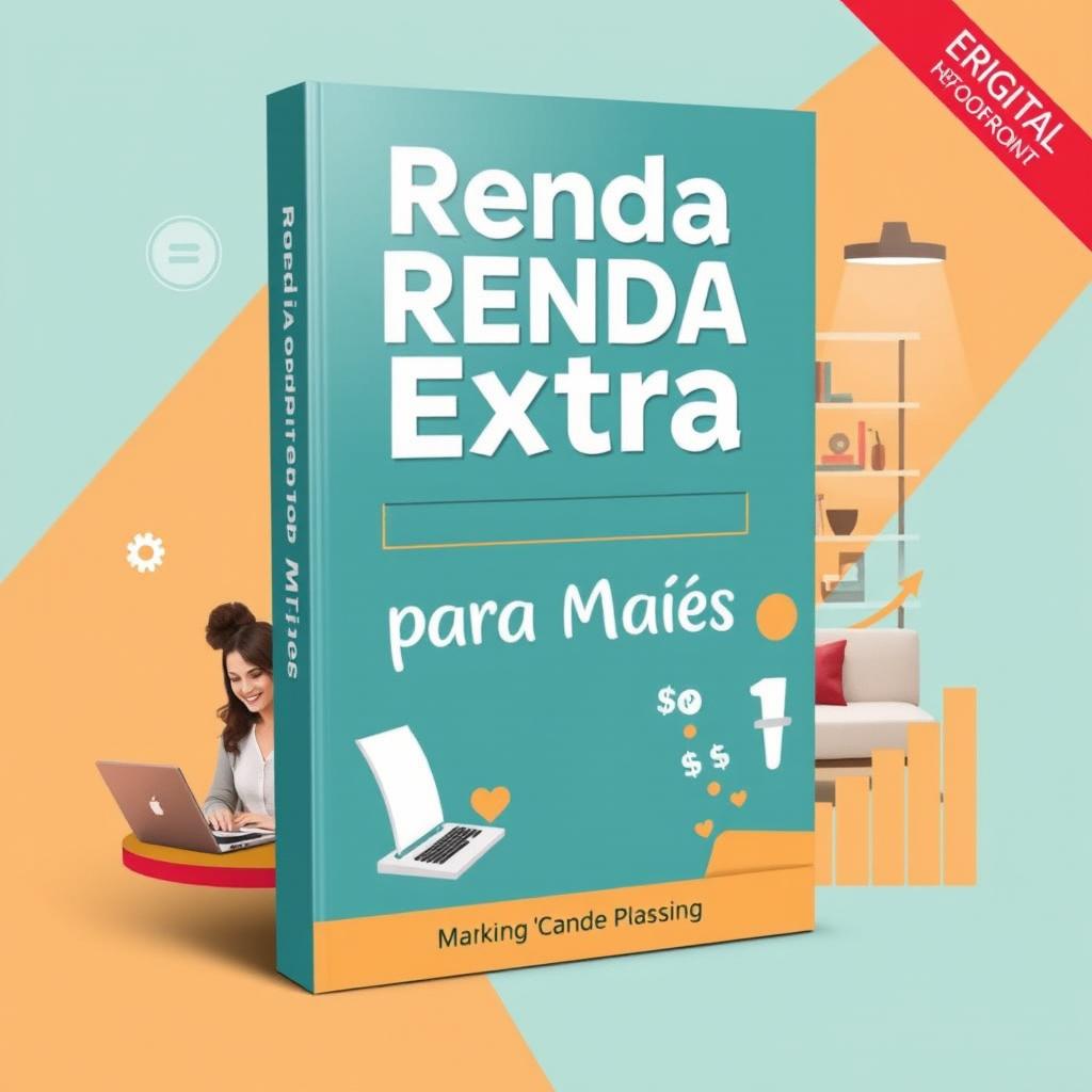 Renda Extra para Mães: Empowering eBook Cover Design for Moms