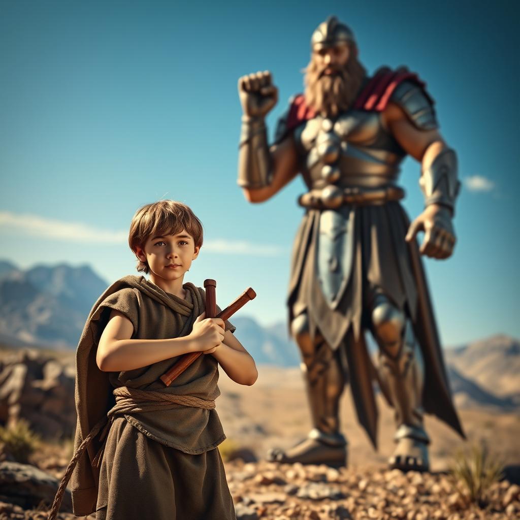 Epic Confrontation: David vs Goliath - A Dramatic Biblical Scene