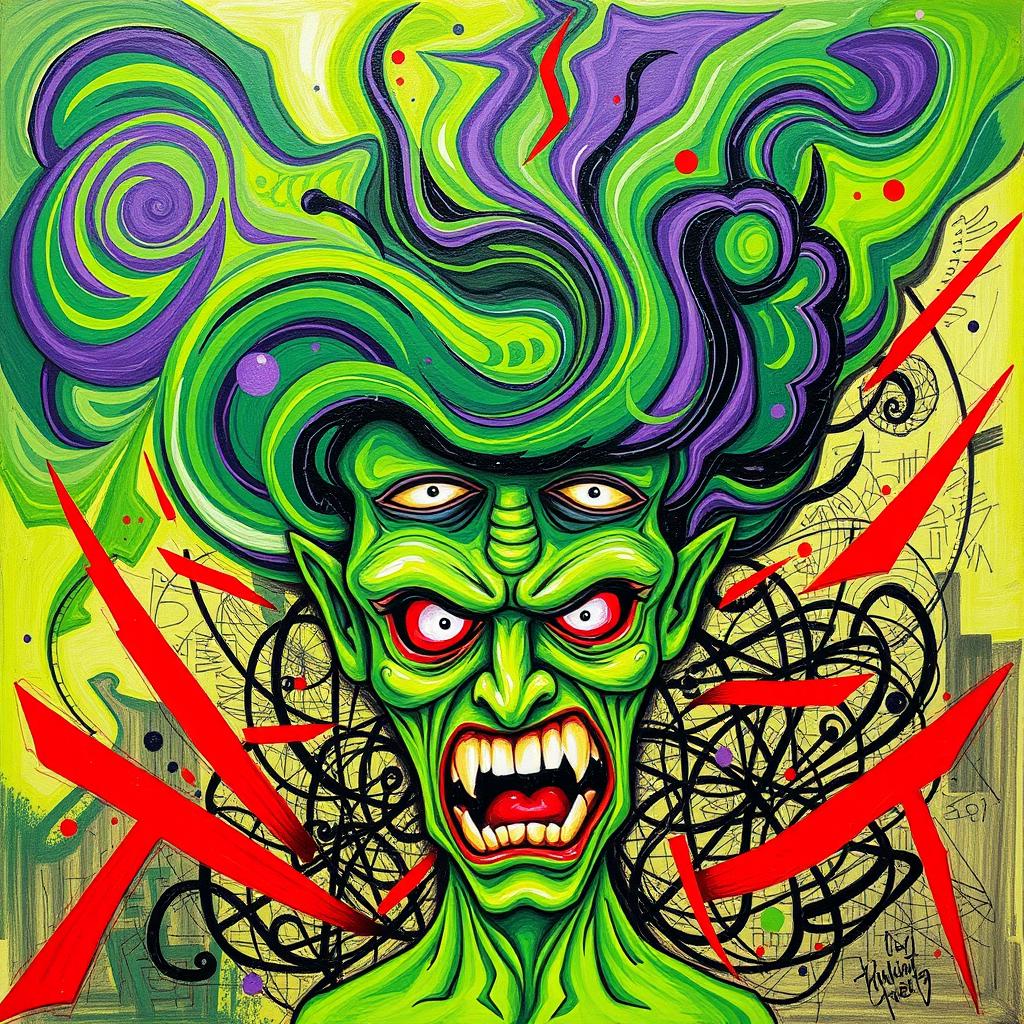 Exploring Jealousy: A Vibrant Abstract Artwork