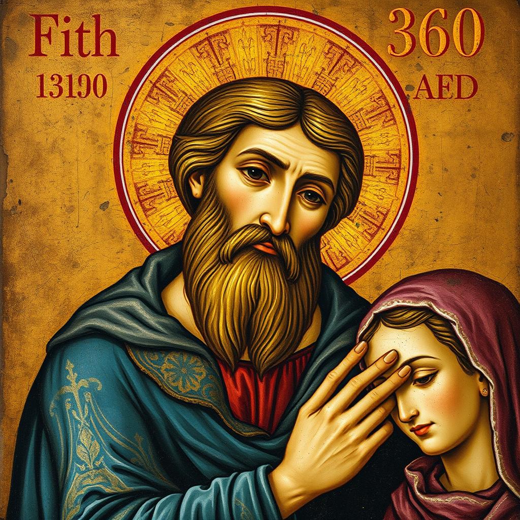 Ancient Depiction of Saint Ephrem the Syrian: A Symbol of Healing and Hope