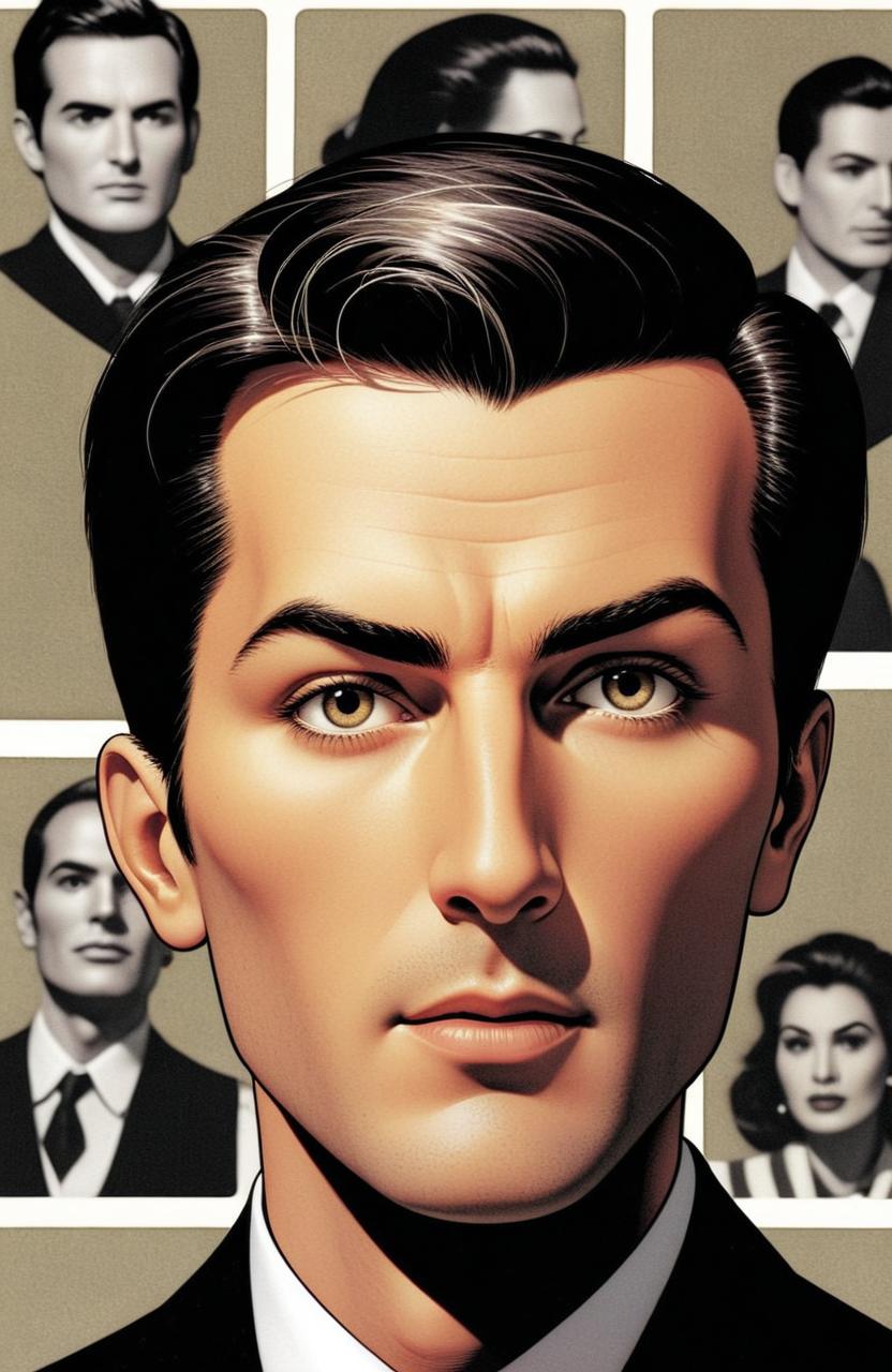 Stylized Portrait of a Young Man: Classic Meets Modern Art