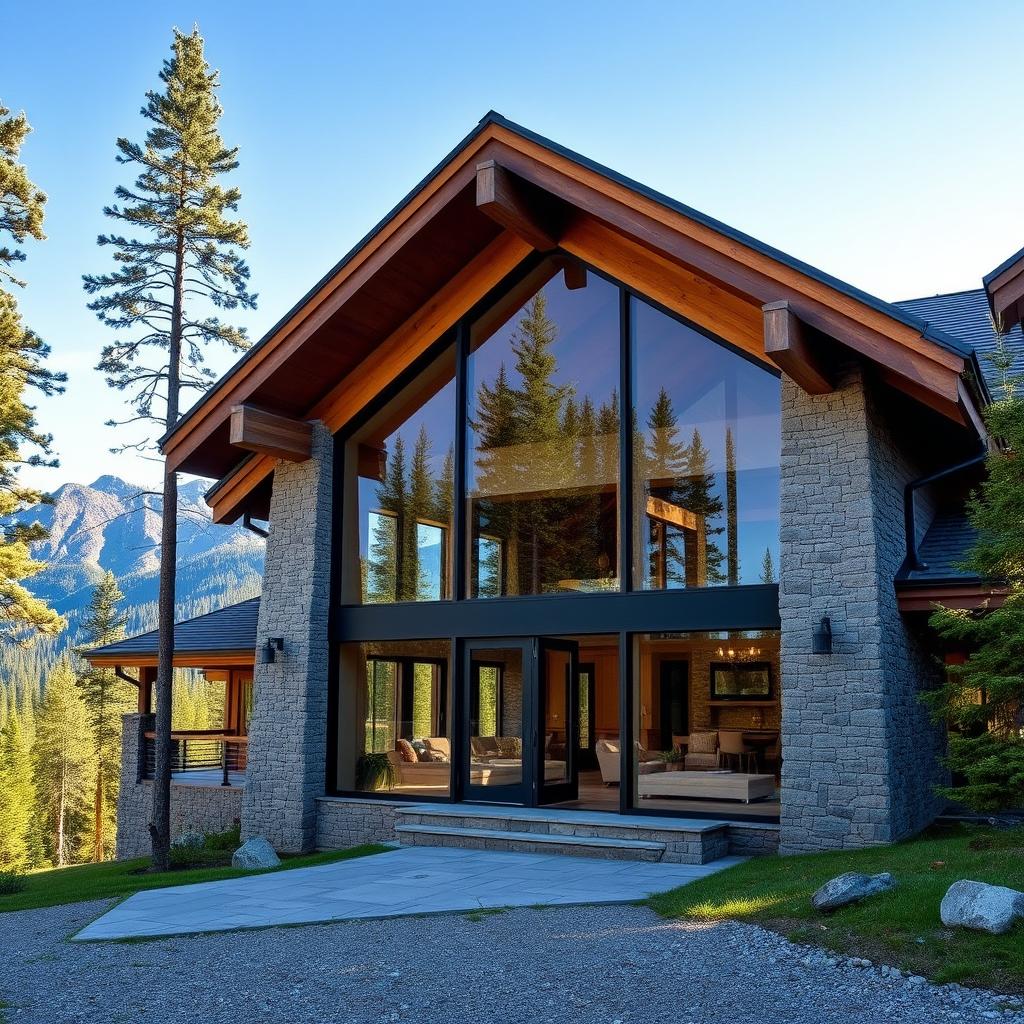 Stunning Rustic Modern Mountain Home with Glass Front | Idyllic Ideas